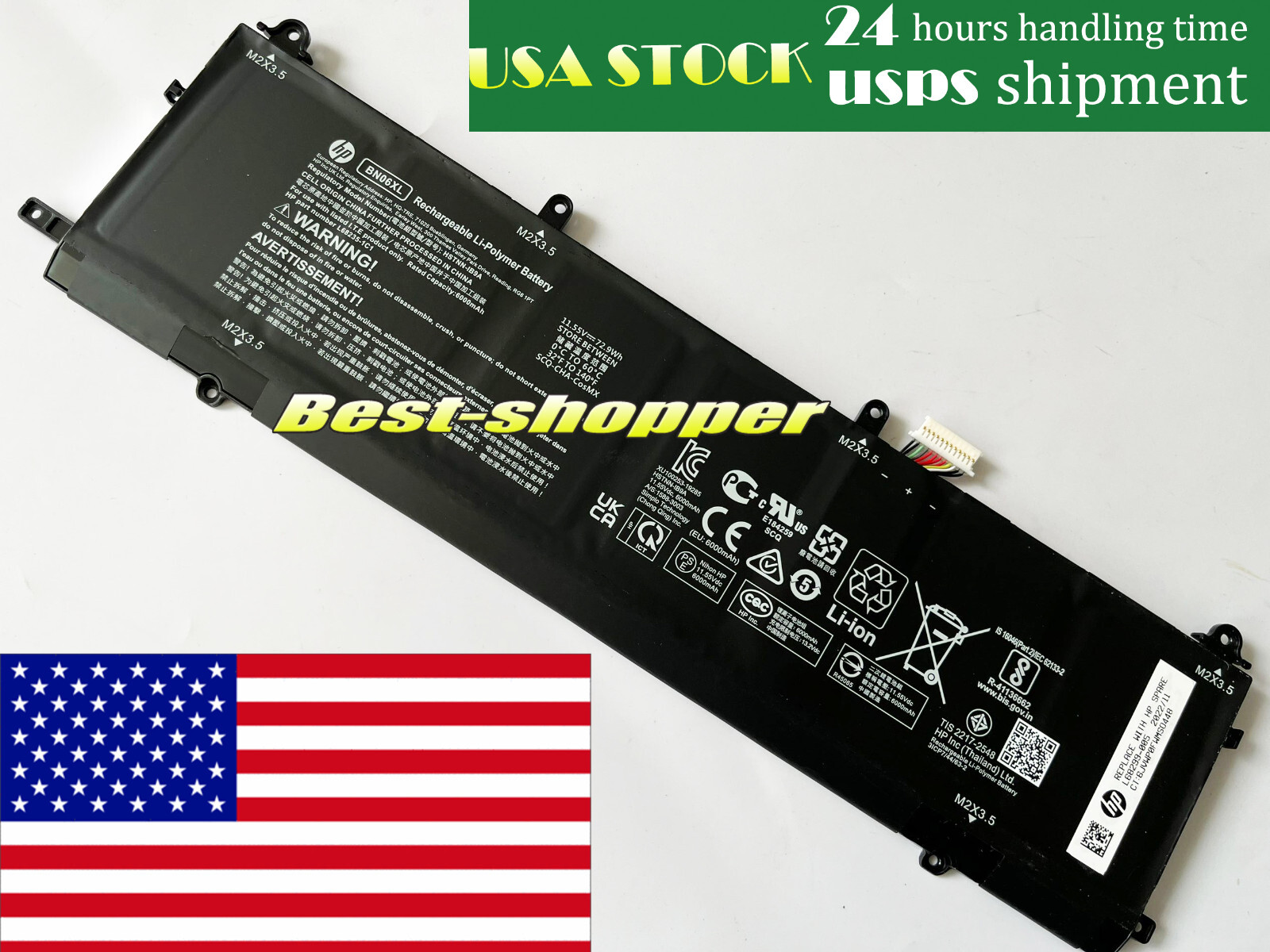 New Genuine BN06XL BN06072XL battery for HP Spectre X360 Convertible 15 ...