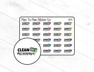 2629-1~~Clean Microwave Planner Stickers. | eBay