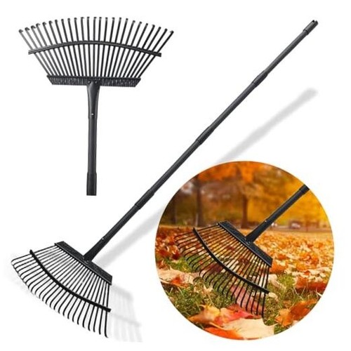 Heavy Duty Metal Leaf Rake for Gardening,25 Tines Garden Yard 25 Tines ...