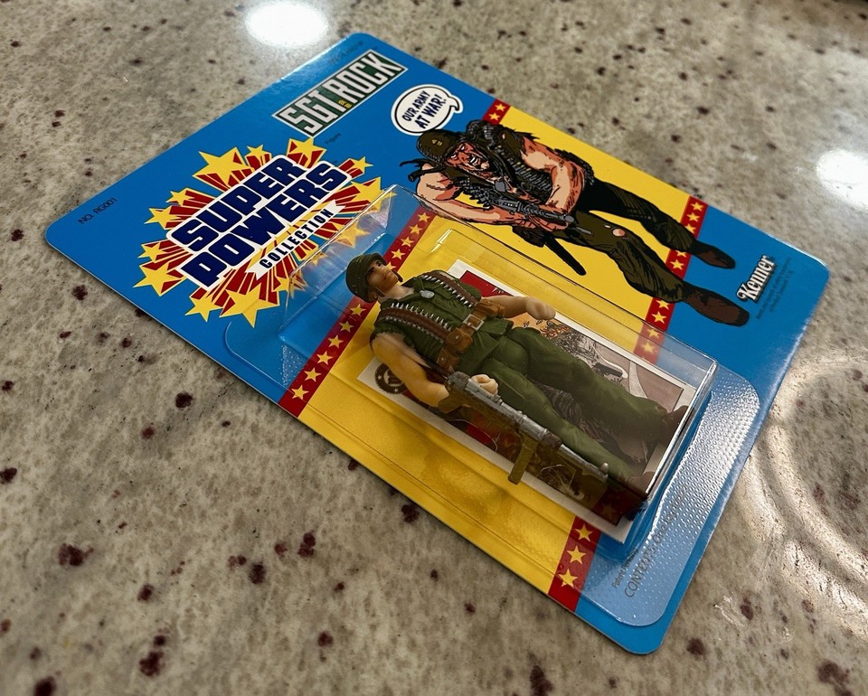 Custom DC “Kenner” Super Powers SGT ROCK Figure -MOC-w/Collectors Card ...