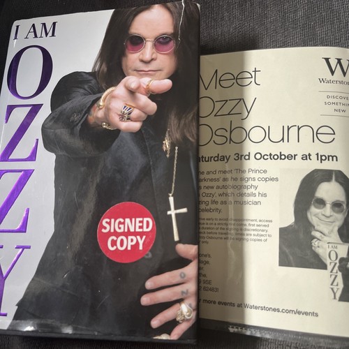 1st Edition Ozzy Osbourne book Signed Copy Sticker I Am Bookplate ...