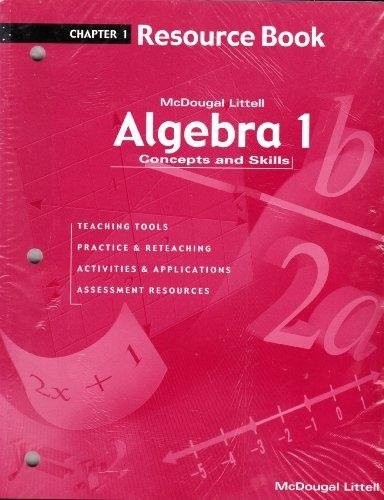 MCDOUGAL LITTELL ALGEBRA 1: RESOURCE BOOK: CHAPTER 1 *Excellent ...