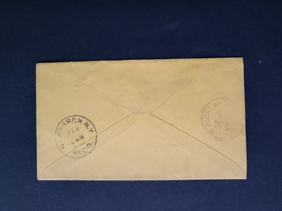 fancel cancel stamp postal history cover West Corn Wall New York 1889 ...