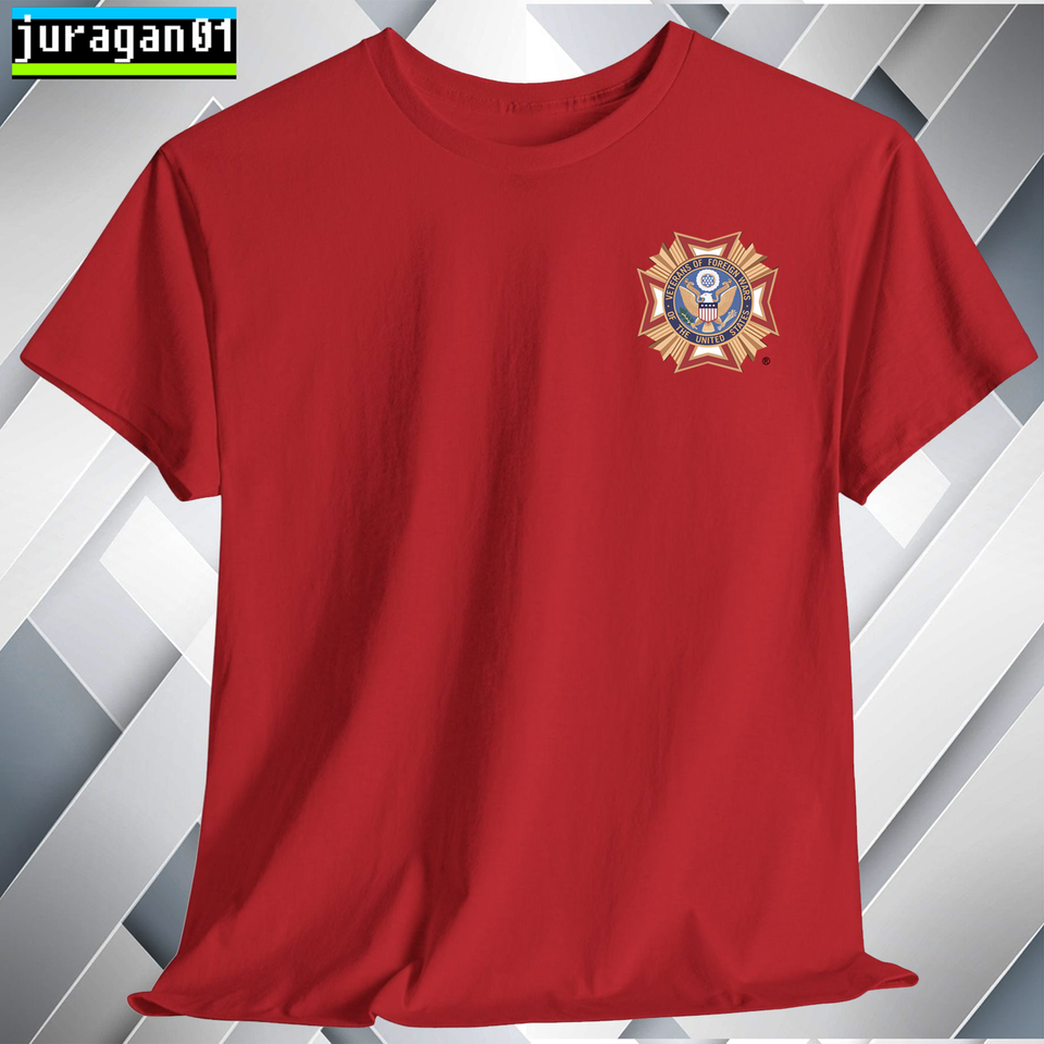 VFW Veterans of Foreign T-Shirt Black Navy White Grey Red Orange Choco ...