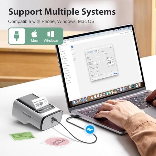 Label Maker Machine with Tape, PM220 Bluethooth Label Printer, Portable ...