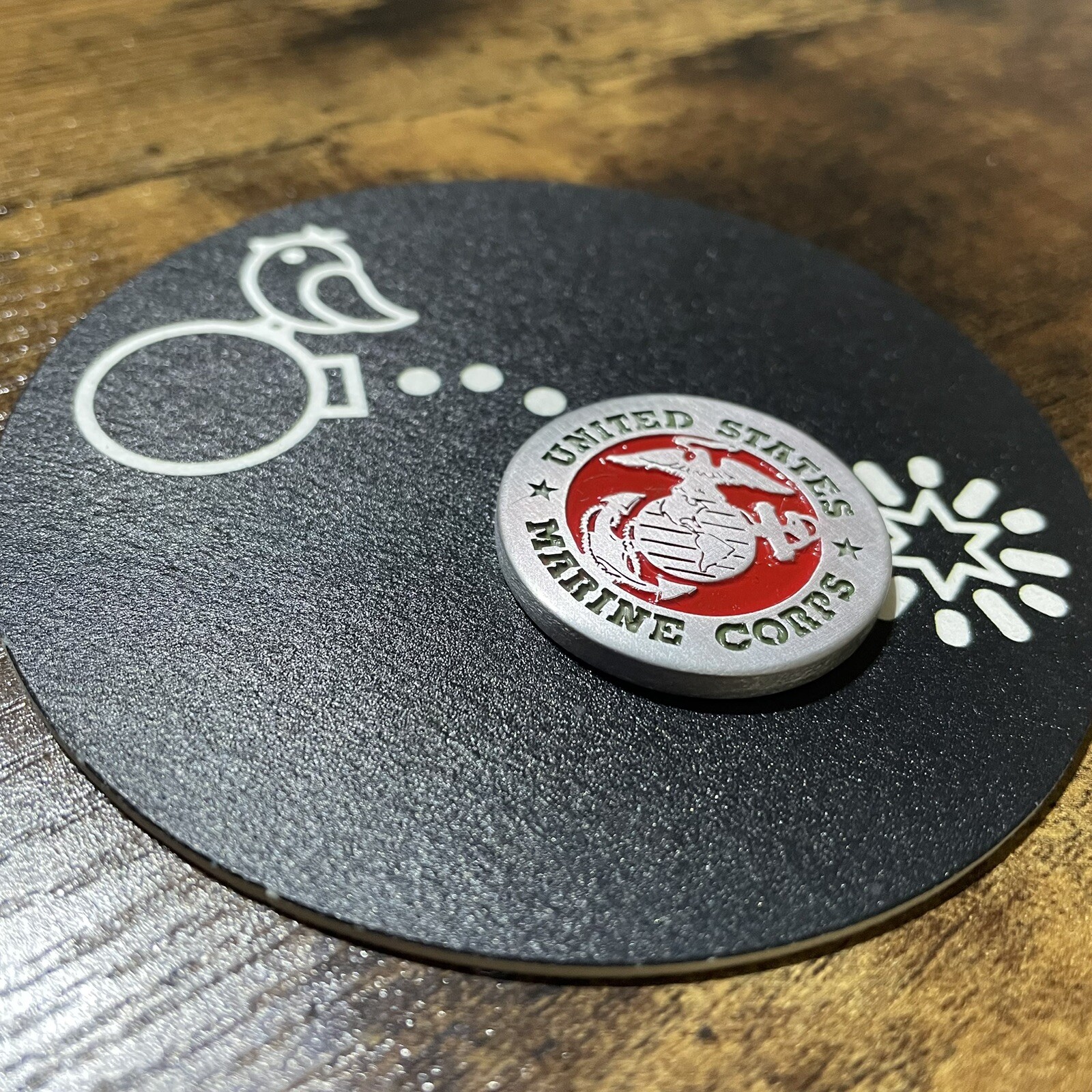 USMC MARINE CORPS 1.25” Laser Engraved Aluminum Golf Ball Marker! | eBay