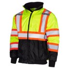 Hi-Vis Insulated Safety Bomber X Back Reflective Jacket ROAD WORK HIGH ...