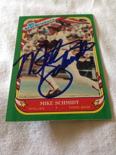 Mike Schmidt HOF HAND SIGNED 1987 Fleer Sticker With COA | eBay