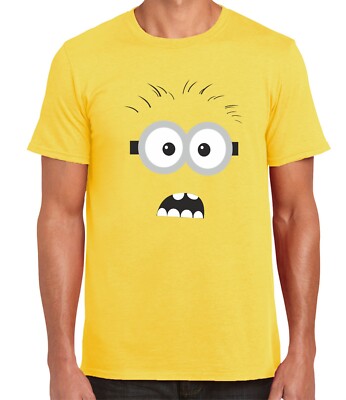 KIDS DESPICABLE ME SHOCKED MINION BIG FACE, GRU, FUN T SHIRT SIZE 3-4 ...