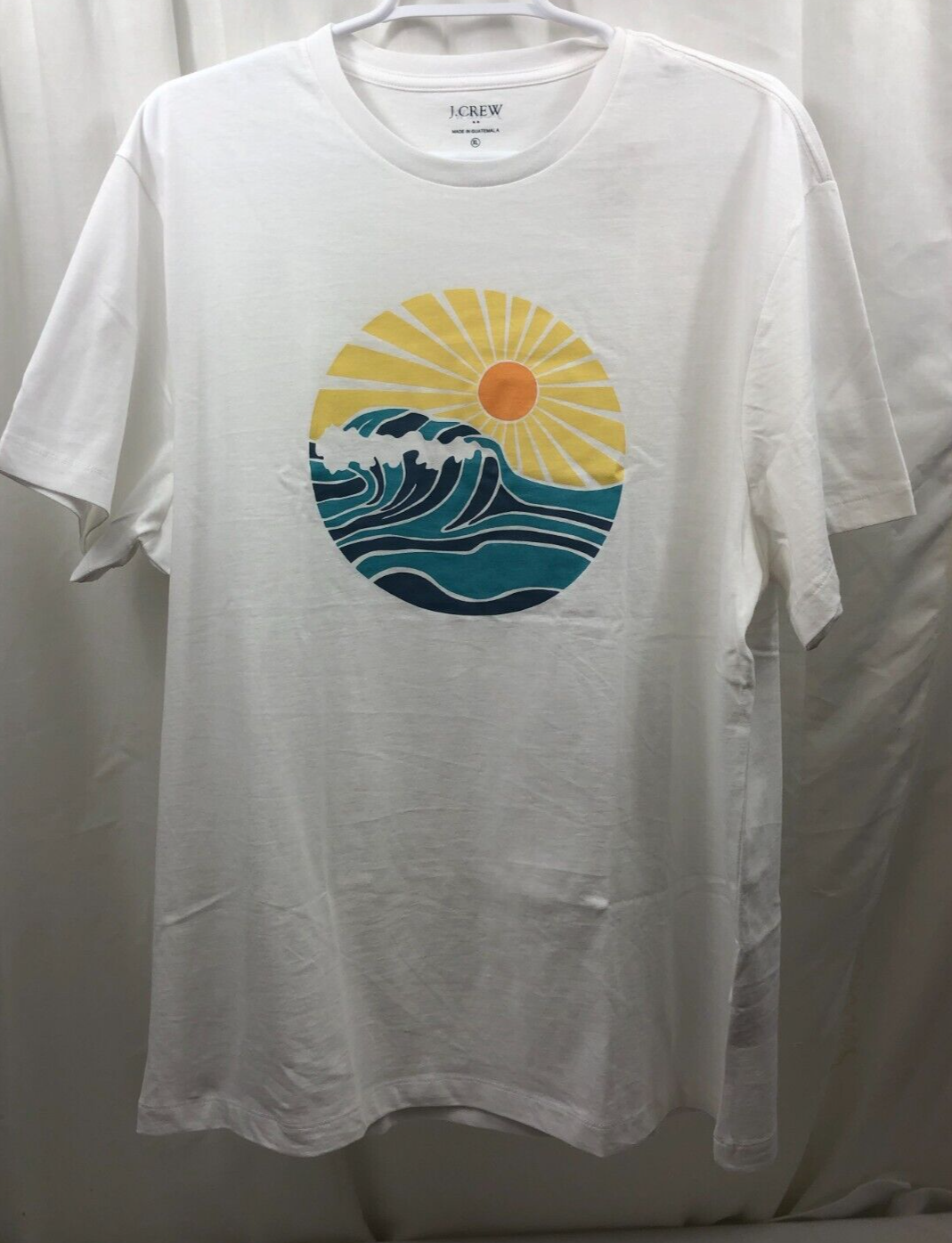 Men's J Crew T Shirt XL Sun Wave NWT | eBay