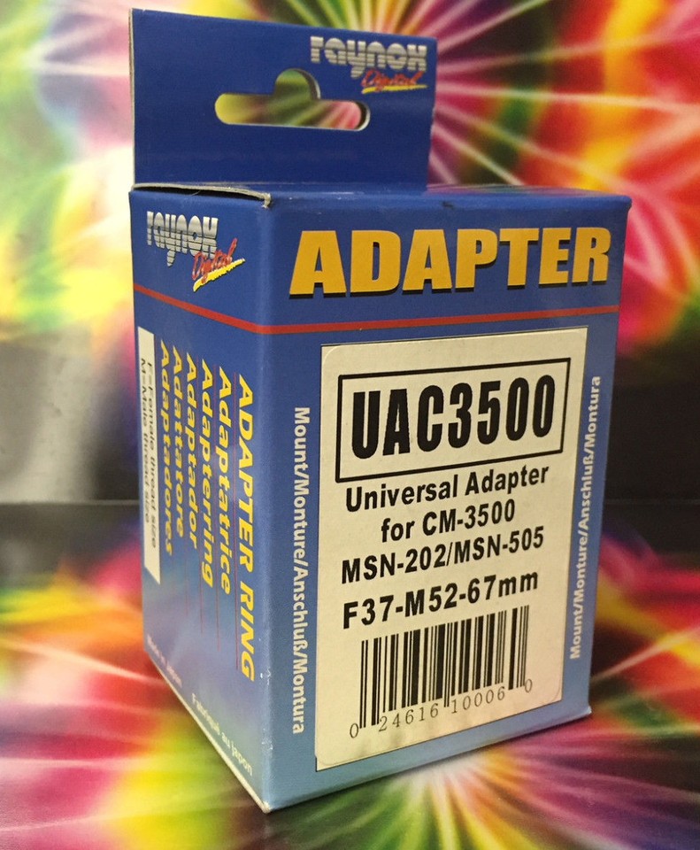 Raynox Universal Adapter UAC3500 F37-M 52 55 58 62 67 (UAC-3500 MSN-202 ...