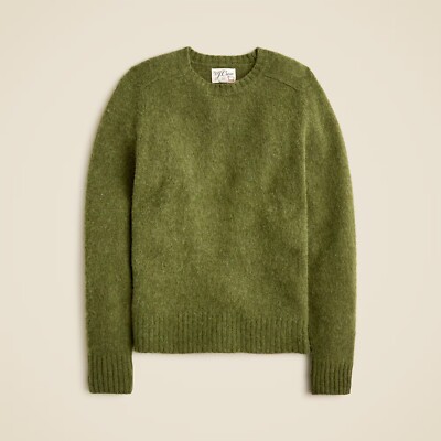 J.Crew Men's Brushed Wool Crewneck Sweater Heather Sprout Green M ...