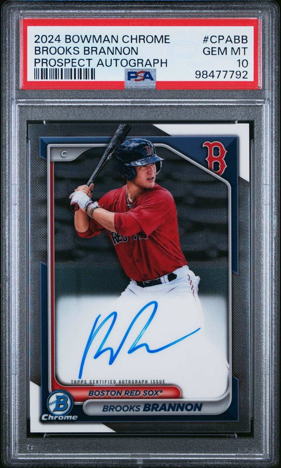 2024 BOWMAN CHROME PROSPECT AUTOS #CPABB BROOKS BRANNON PSA 10 AUTO | eBay