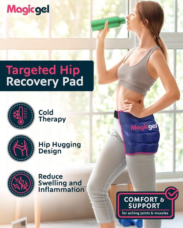 Magic Gel Hip Ice Pack Wrap - Reusable Cold Pack For Hip Bursitis, Hip ...
