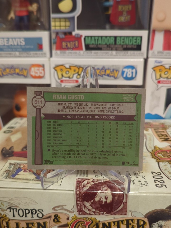 2025 Topps Heritage High Number Chrome Ryan Gusto #511 Gold /50 Astros ...