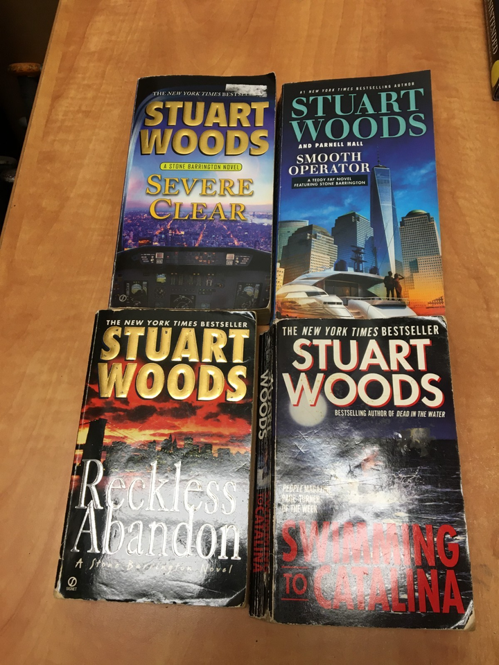 Stuart Woods Lot of 15 STONE BARRINGTON Novels HC & PB Paris Match etc ...