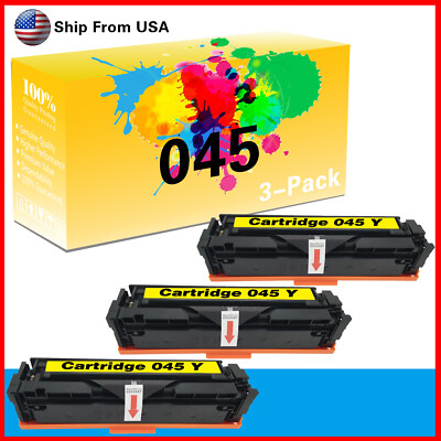 3PK 045H CRG-045H Toner Cartridge Yellow imageCLASS LBP612Cdw LBP611Cn ...