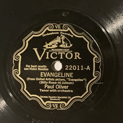 10" 78 RPM-Paul Oliver-Evangeline/Morton Downey-You're Just Another Memory/22011 | eBay