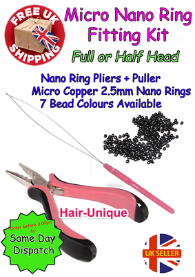 MICRO NANO RING FITTING KIT Full or Half Head - Pliers+ Puller+ 2.5mm ...