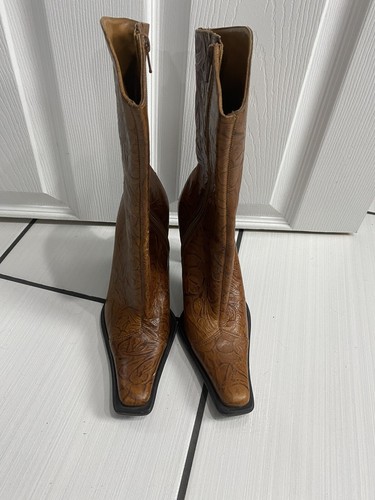 Steve Madden Brisa Woman 6B Southwestern Embossed Leather Calf High ...