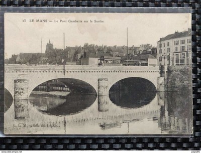 72 Sarthe - LE MANS Le Pont Gambetta sur la Sarthe (LL, n° 28) | eBay