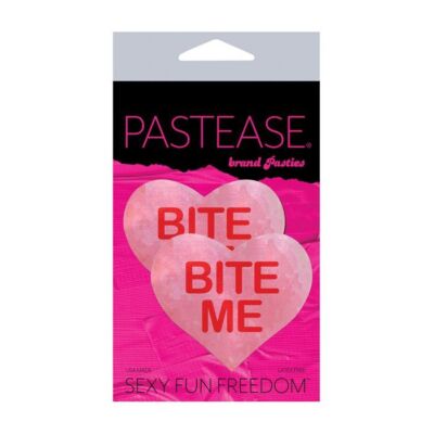 Pastease "Bite Me" Heart Shaped Nipple Cover Pastes- Pink & Red One ...