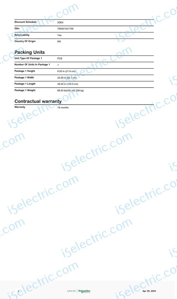 Square D MP33125 300 Amp 3 Gang 125A Meter OH/UG MP33-125 as WEP3311 ...