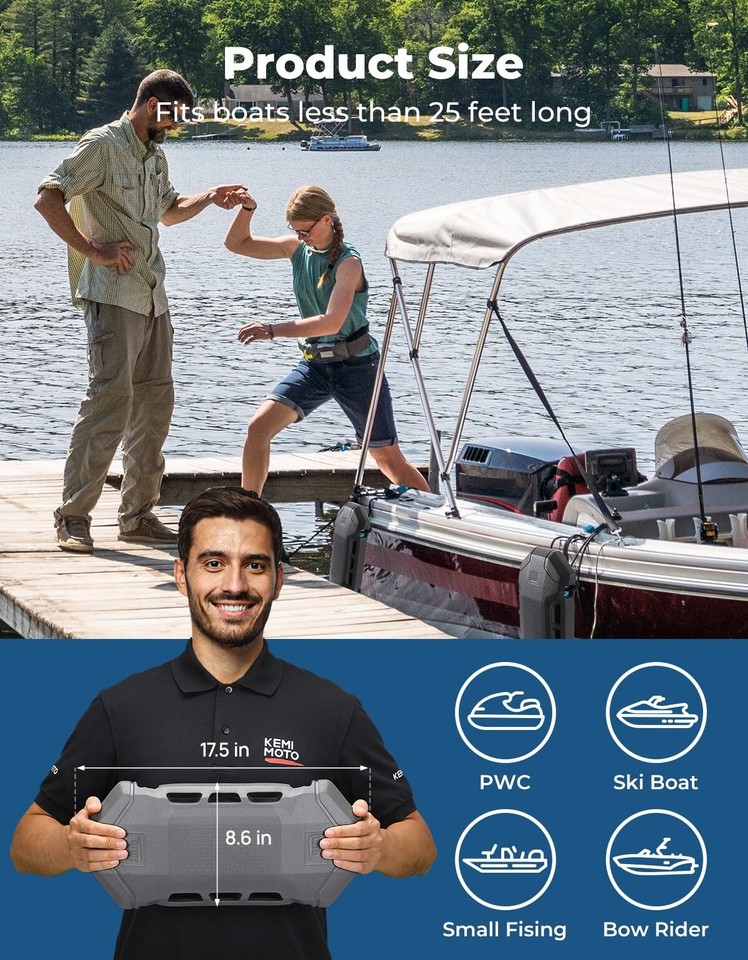 2Pcs Docking Upgraded Boat Fenders Boat Bumpers for Bass Boat Pontoon ...