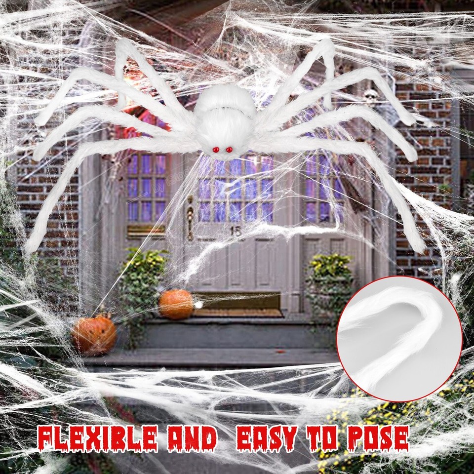 Large Scary Spider Haunted House Prop In/Outdoor Party Decor Halloween ...