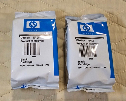 (2) NEW HP 56 Black Ink Cartridge C6656A Genuine OEM | eBay