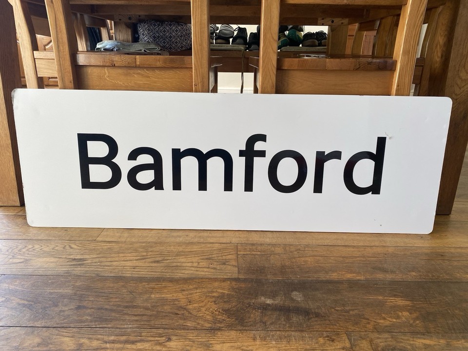 Bamford Railway Station Sign | eBay UK