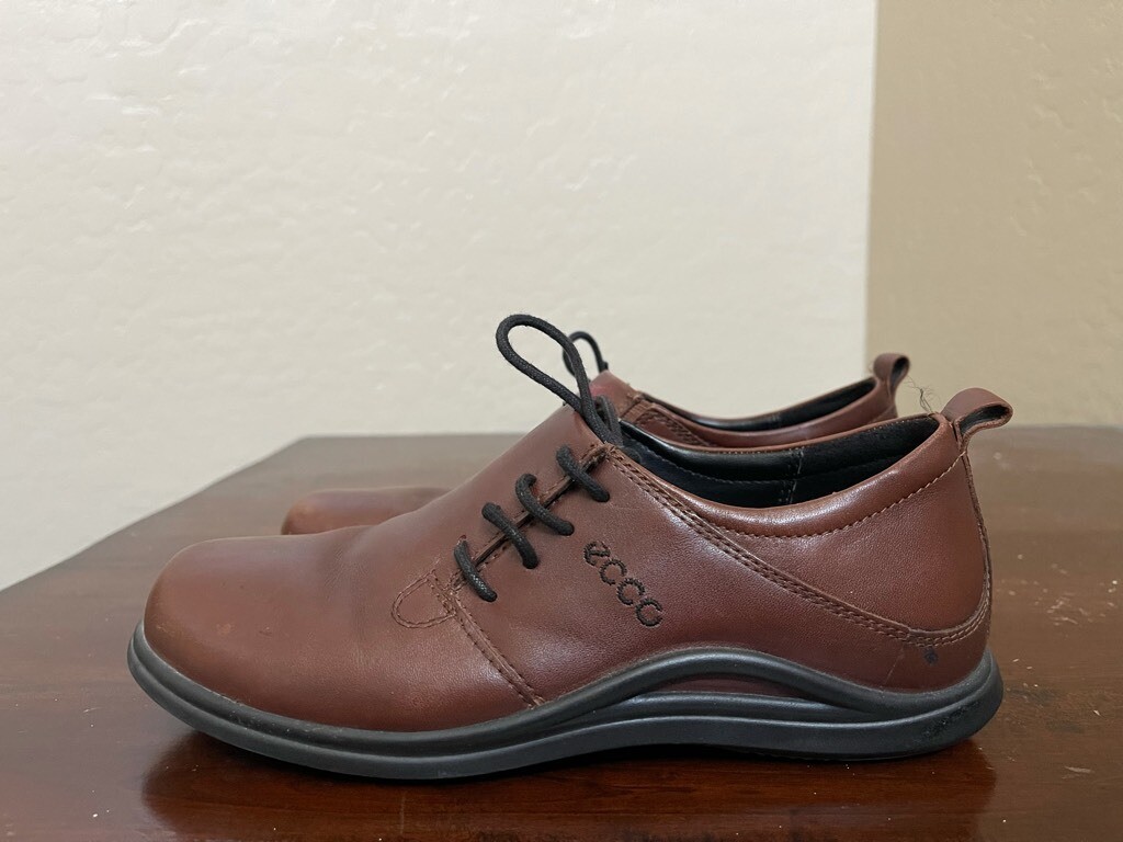 Ecco Light Shock Point Womens Street Side Tie Oxford Shoes Brown EUR 36 ...