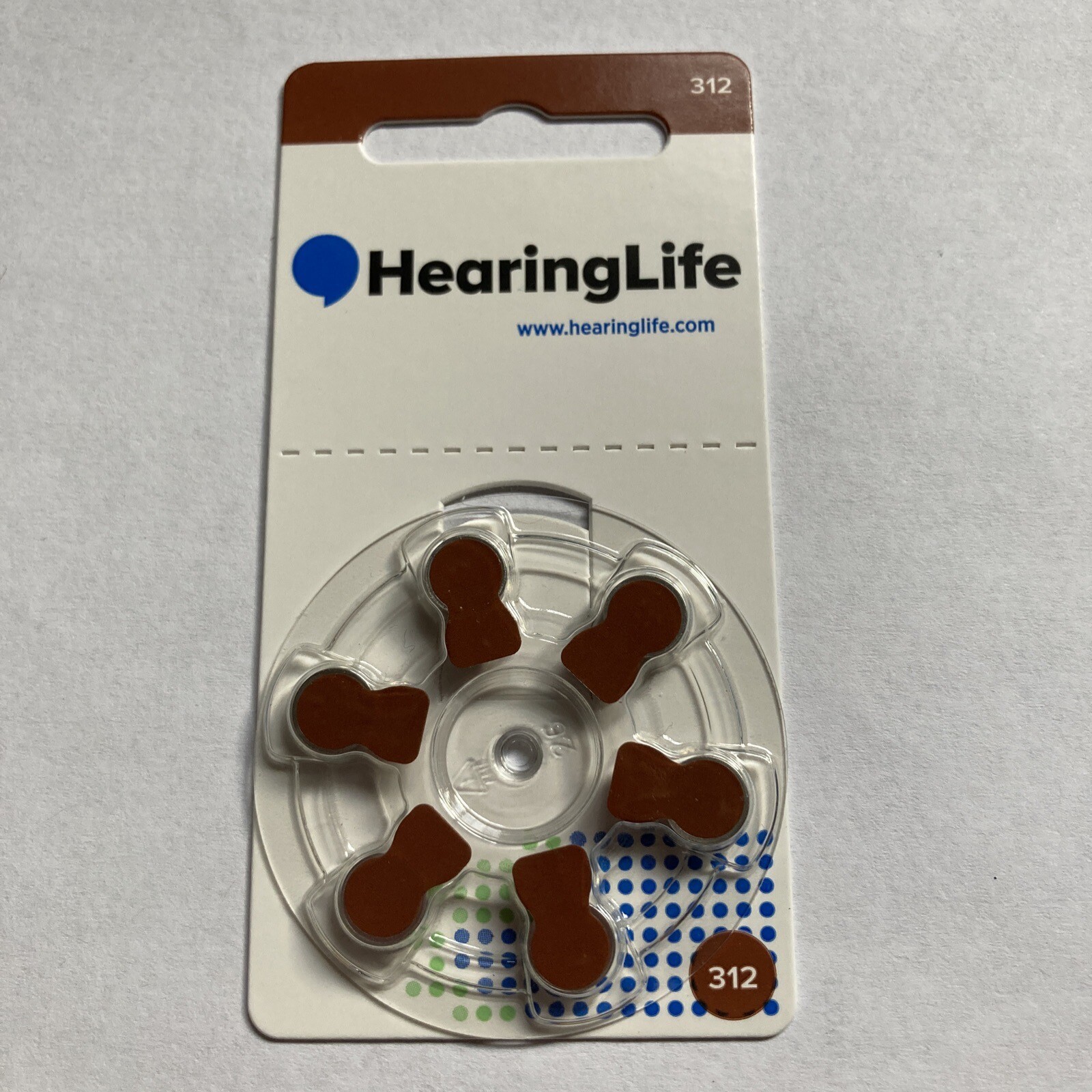 Hearing Life Hearing Aid Batteries 1.45V Mercury Free 312 HL31LT-6 One ...