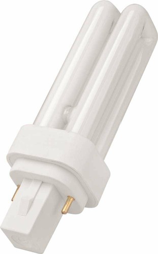 9W PLC Compact Fluorescent Double Tube 2 pin 2700K CFL G23-2 Base, New ...