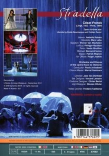 Franck: Stradella (DVD) Isabelle Kabatu Marc Laho Werner Van Mechelen ...