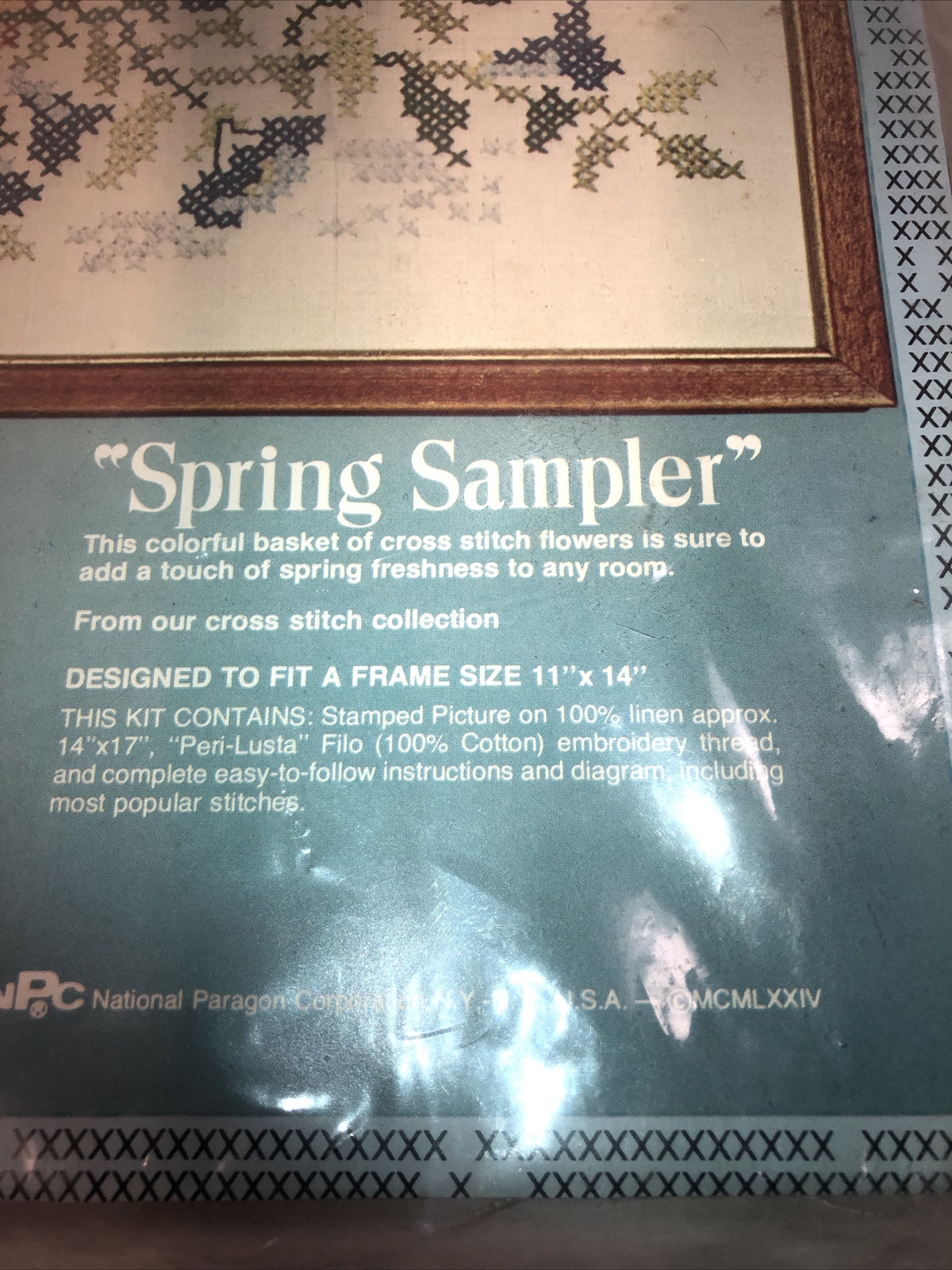Vintage Cross Stitch Spring Sampler Kit By Paragon Needlecraft NEW 0181 ...