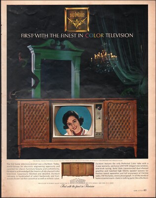 1964 Vintage ad DuMont retro Color Television cabinet photo 03/20/25 | eBay