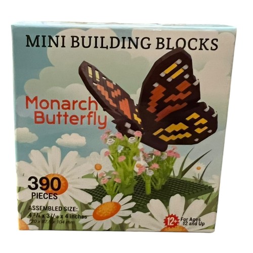 The Mini Block Monarch Butterfly Building Block Kit 399 Pieces NEW Gift ...