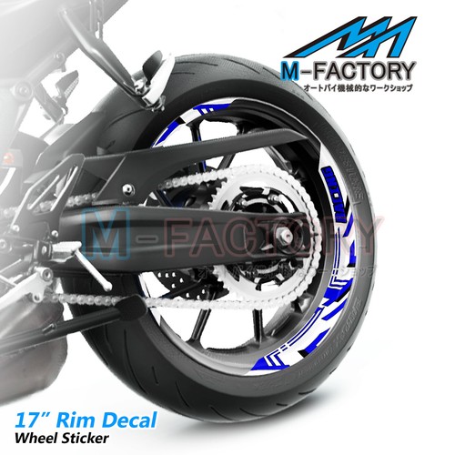Blue ELITE J04 17" Rim Wheel Sticker Stripe Decal For Honda CBR650F 14 ...