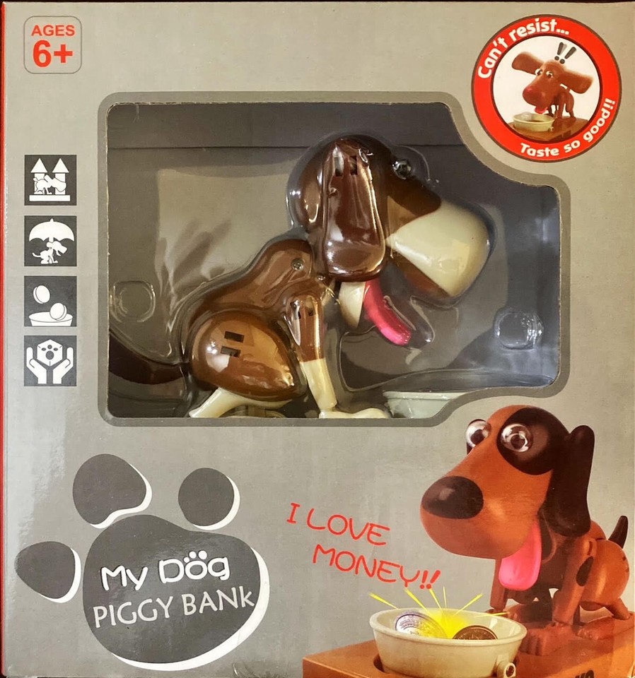 Cute Coin Eating Dog. Coin Bank Money Saving Box Piggy Bank BRAND NEW ...