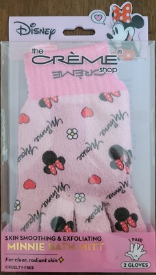 Disney Minnie Mouse Skin Smoothing & Exfoliating Shower Gloves By The ...
