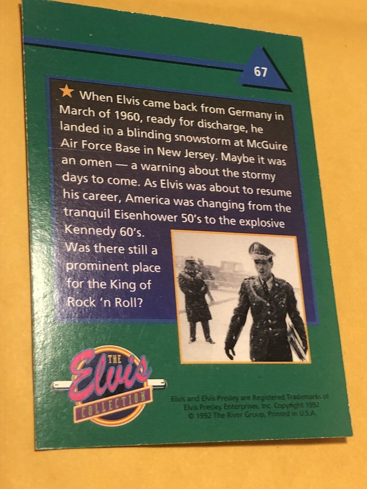 Elvis Presley The Elvis Collection Trading Card Elvis Army Days #67 | eBay