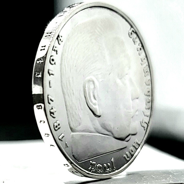 Nazi Germany *Beautiful* Genuine WW2 Third Reich 2 Reichsmark 62.5% ...