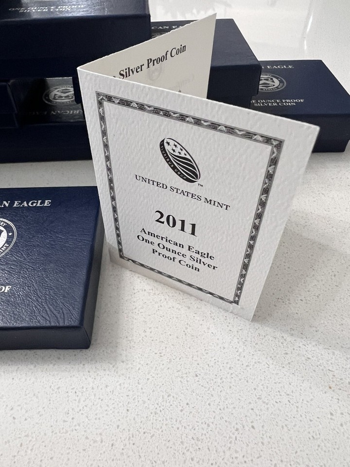 American Eagle One Ounce Proof Silver Coin Box Set COA - NO COIN | eBay