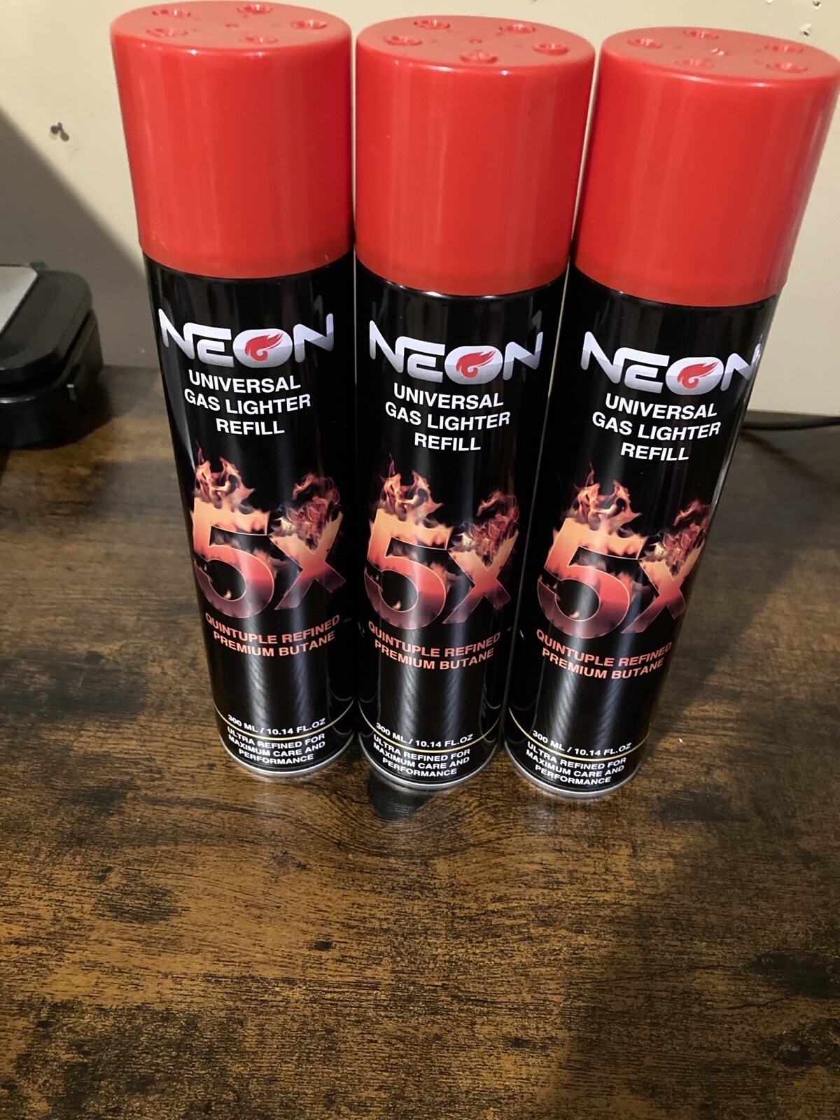 Neon Lighter 5X Gas Refill Butane Fluid Fuel Refined 300ml 10.1 (Pack ...