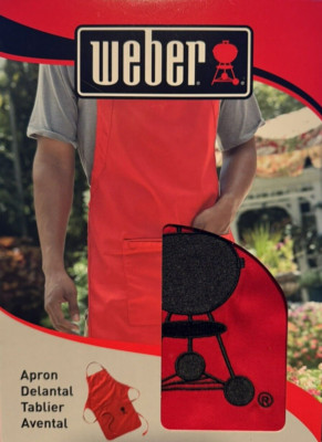 Weber BBQ Cooking Apron with Adjustable Neckband - Red - 6534 - NEW | eBay