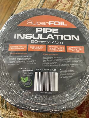Superfoil Pipe Insulation 50mm x 7.5metres | eBay UK