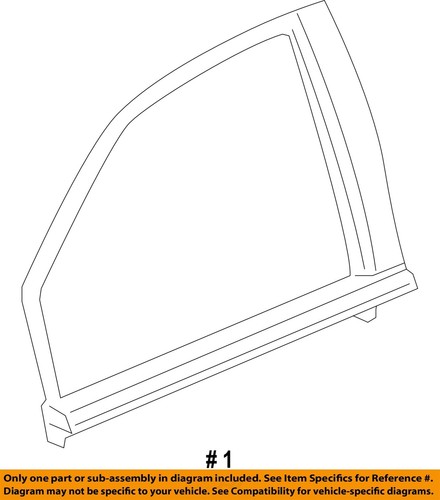 GM OEM 07-10 Escalade ESV Front Door Exterior Trim-Reveal Molding ...