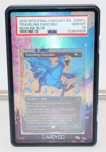 2025 MTG FINAL FANTASY NEON CHOCOBO - BLUE - TRAVELING CHOCOBO PSA GEM ...
