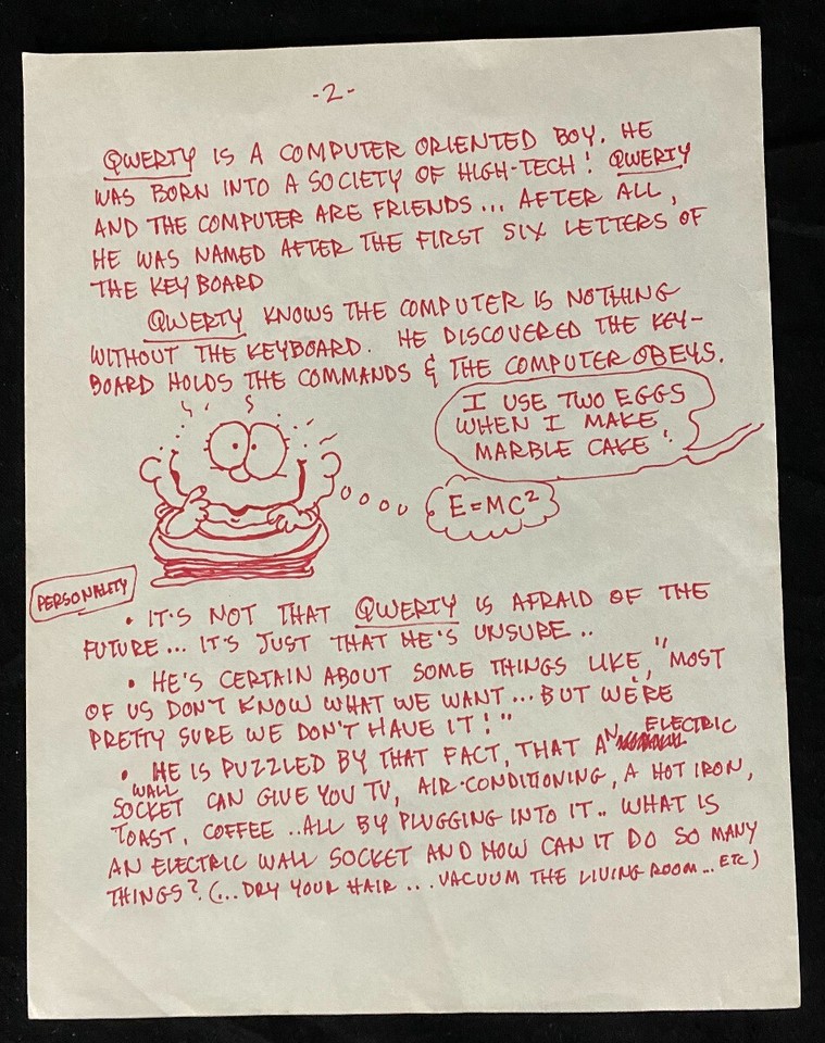 2 pages Duck Edwing Original Text and Sketches MAD Magazine | eBay